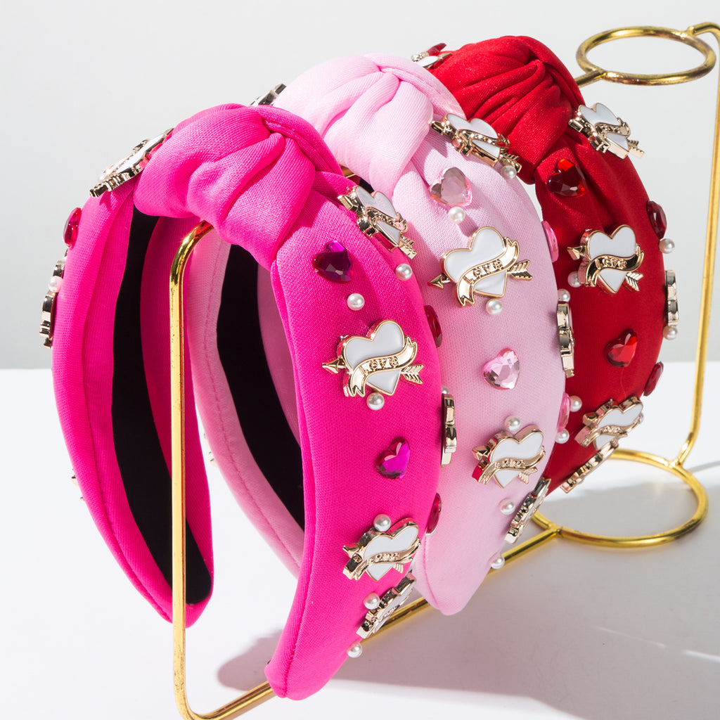 Hot Pink Valentines Day Headbands – Melz Fashion