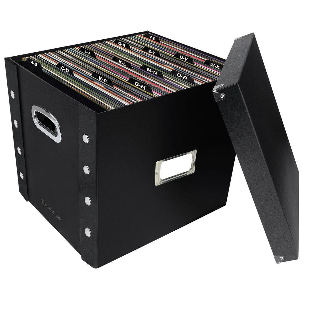Snap-N-Store Vinyl Records Storage Box with 13 Count Record Guides ...